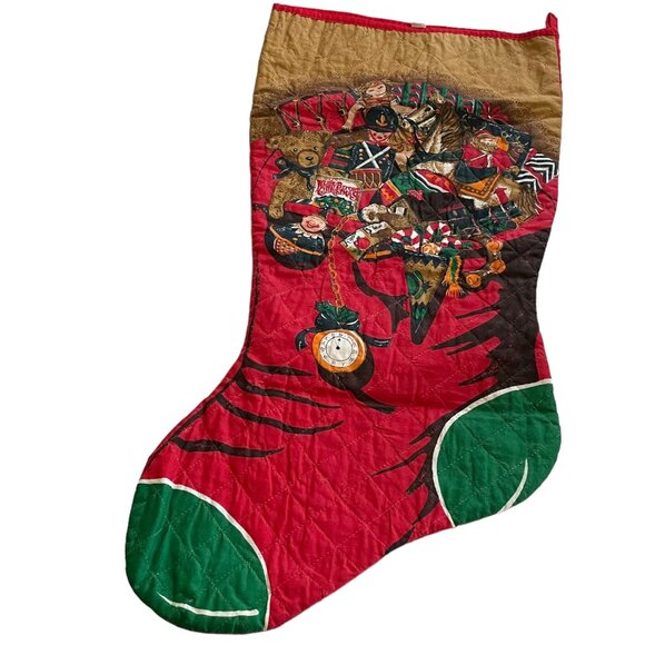 Holiday | Vtg Cranston Fabric Twas The Night Before Christmas Stocking ...
